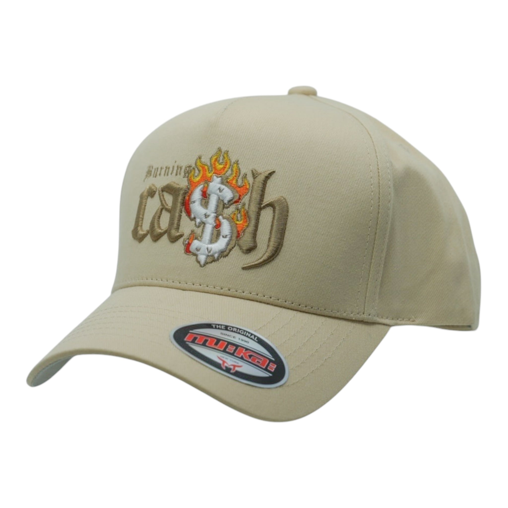 Burning Cash Snapback | Graphic 5-Panel High-Profile Hat – Muka Headwear