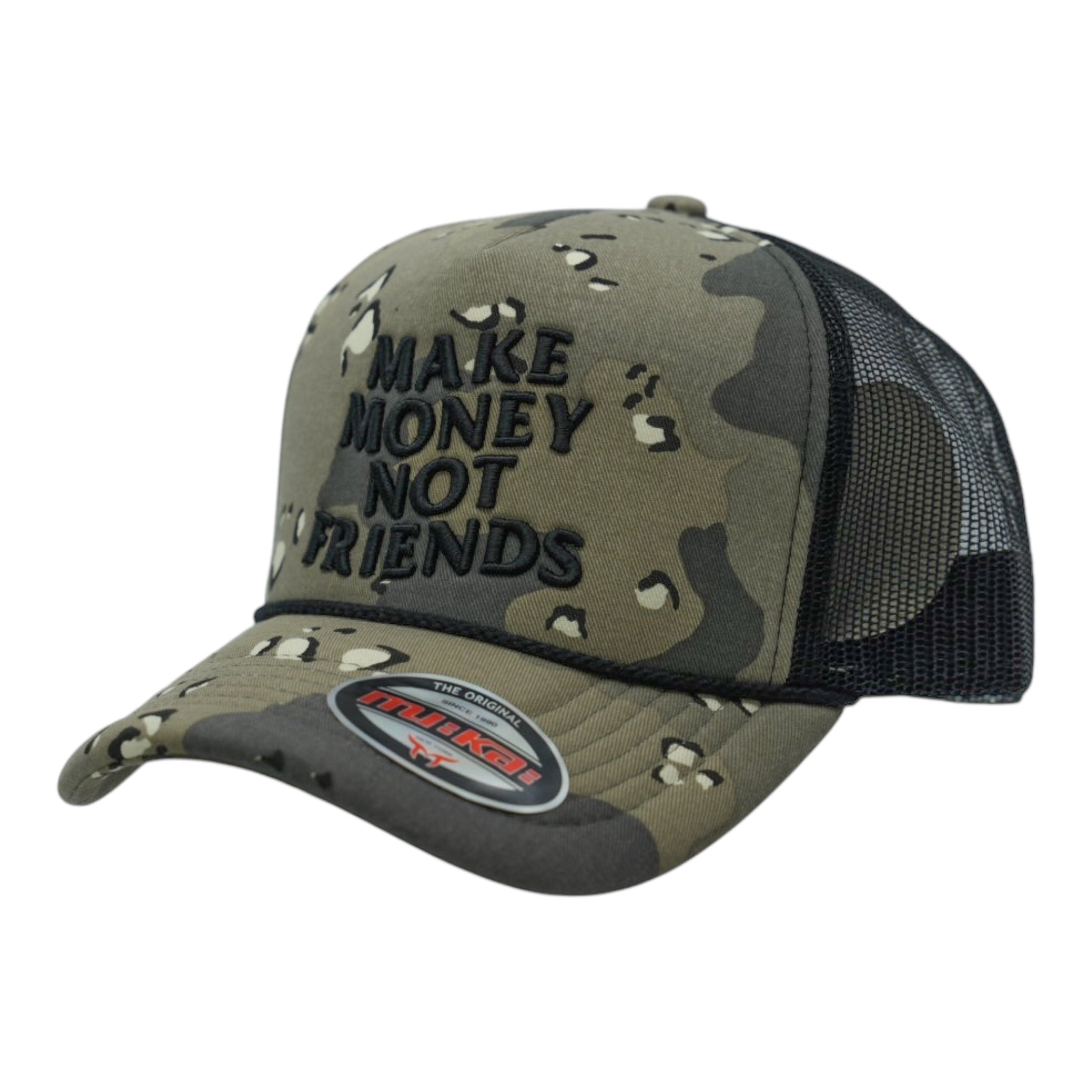 Make Money Not Friends Foam Trucker Hat | Graphic 5-Panel High-Profile ...
