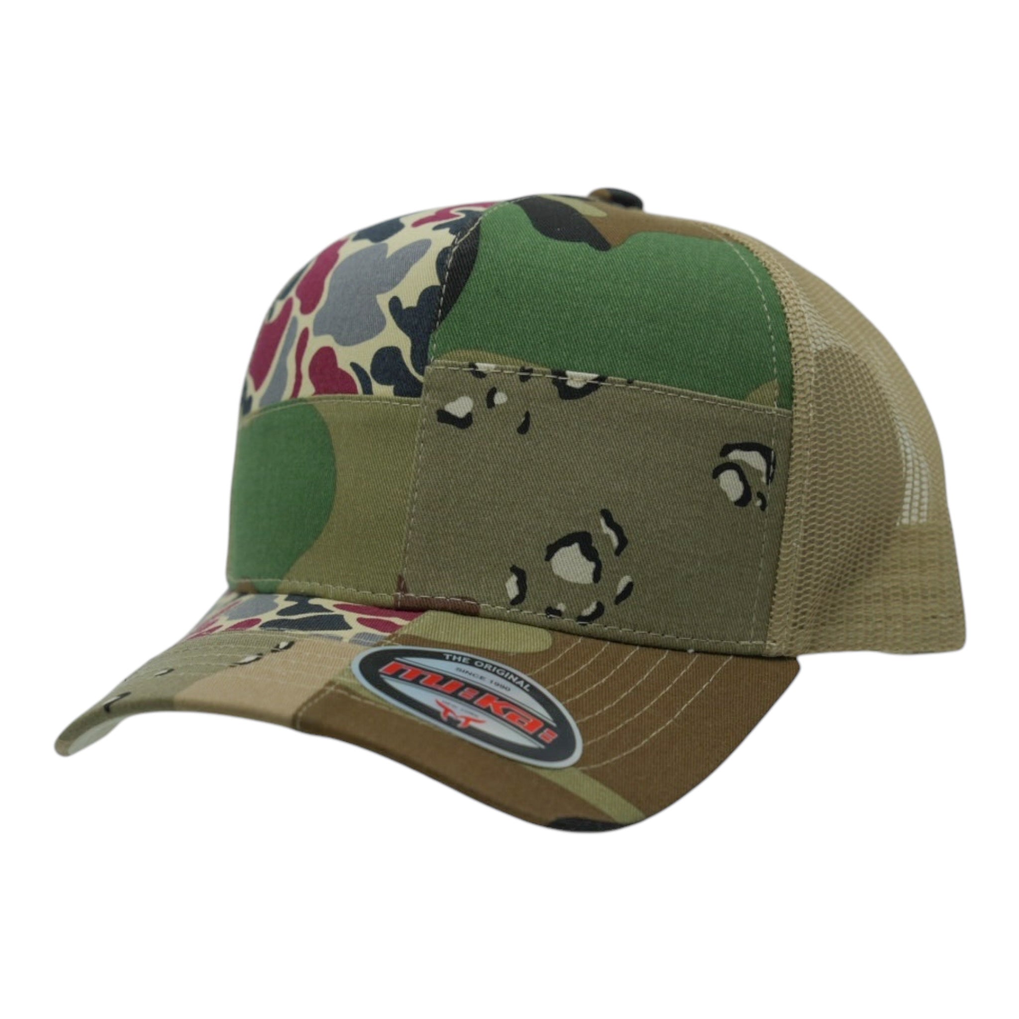 Blank 5-Panel High Profile Trucker Hat | Multi Camo Patch – Muka Headwear