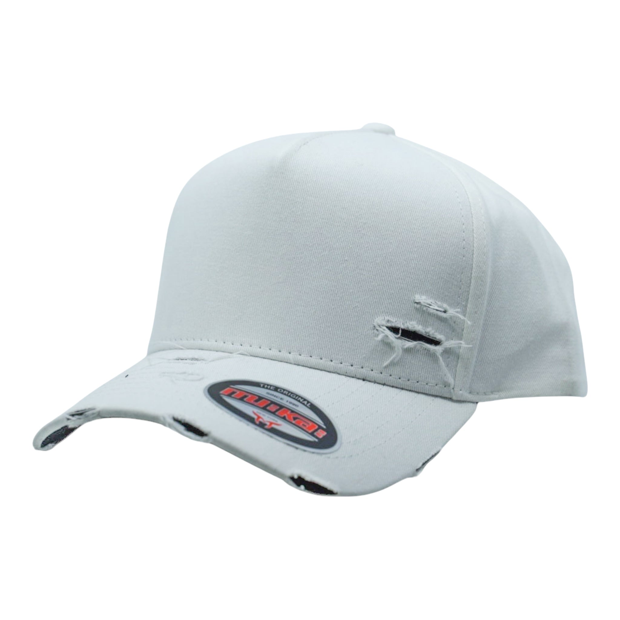 Blank 5-Panel High Profile Snapback Hat | Distressed – Muka Headwear